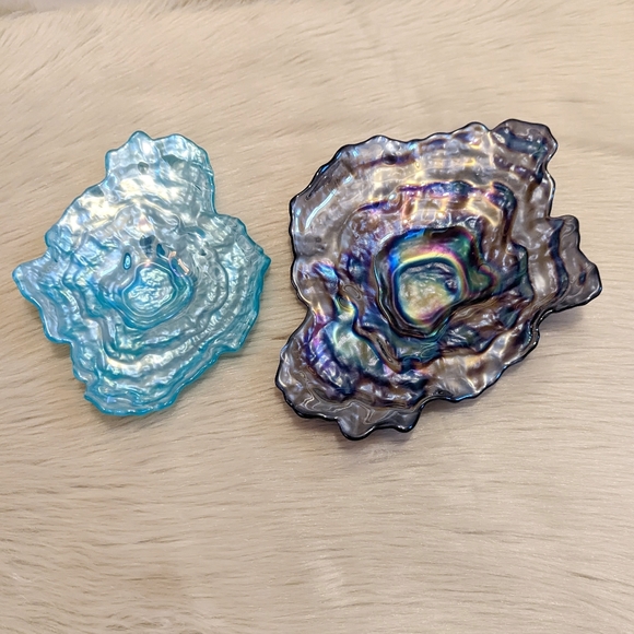 Accents | Iridescent Descriptive Bowls Light Blue And Pale Blue | Poshmark